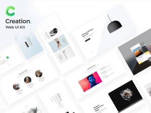 Creation Web UI Kit Sample - Free Sketch Resource | Sketch Elements