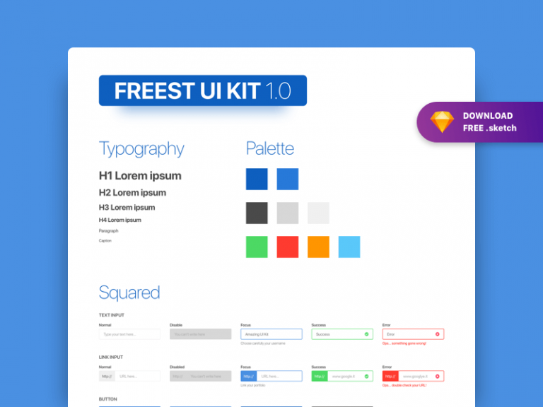 Freest UI Form Kit - Free Sketch Resource | Sketch Elements