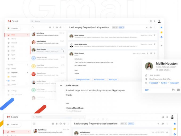 Gmail Redesign - Free Sketch Resource | Sketch Elements