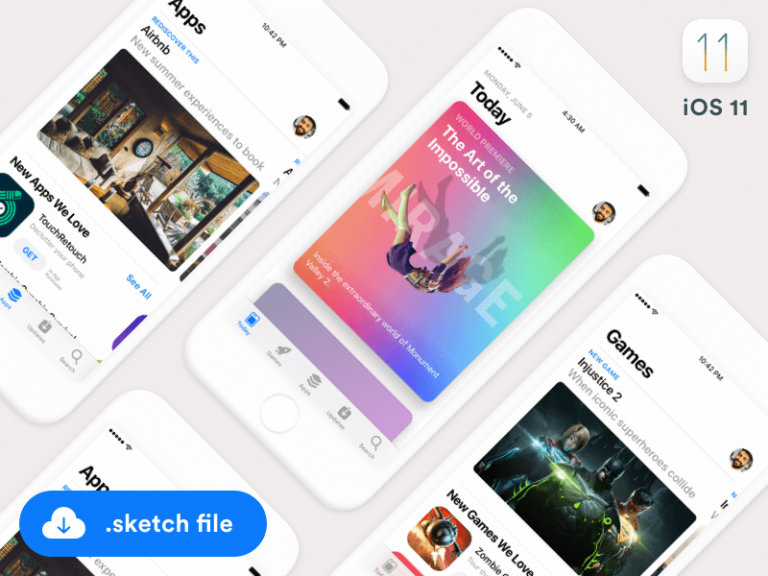 iOS 11 Small GUI - Free Sketch Resource | Sketch Elements