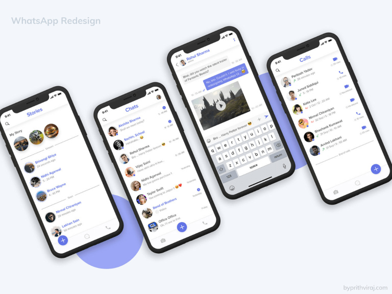 iOS WhatsApp Concept - Free Sketch Resource | Sketch Elements