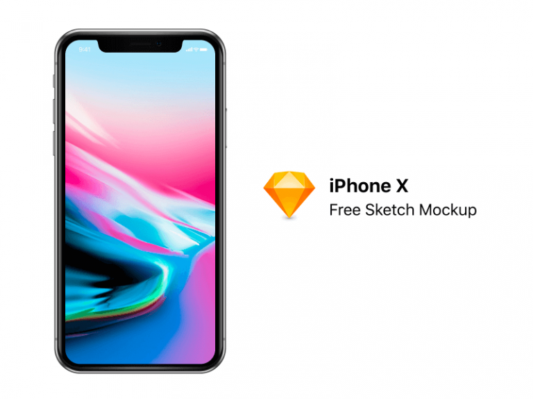iPhone X Front View Mockup - Free Sketch Resource | Sketch Elements