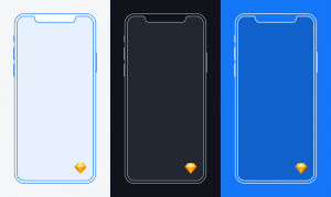 iPhone X Line 3 Colors Mockup - Free Sketch Resource | Sketch Elements