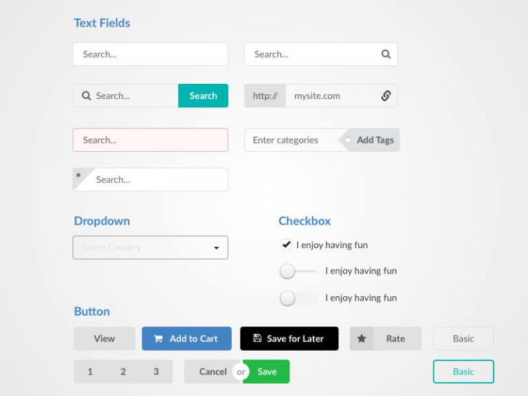 Semantic UI Kit - Free Sketch Resource | Sketch Elements