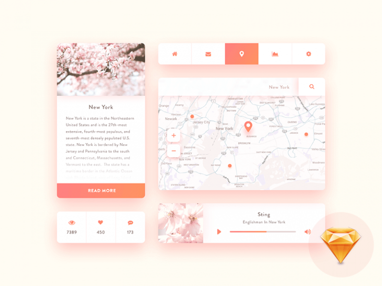 Simple Mini UI Kit - Free Sketch Resource | Sketch Elements