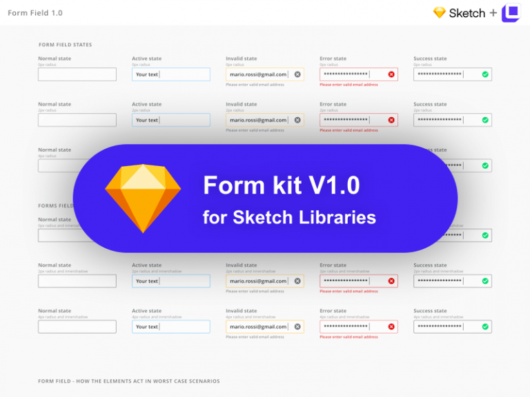 Smart Form UI Kit - Free Sketch Resource | Sketch Elements Smart Form UI Kit - Free Sketch Resource | Sketch Elements