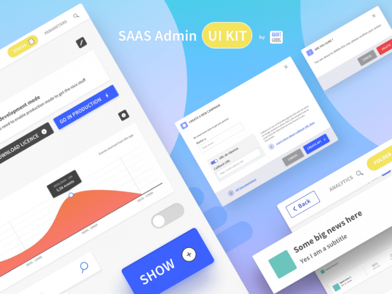 Web Admin UI Kit - Free Sketch Resource | Sketch Elements
