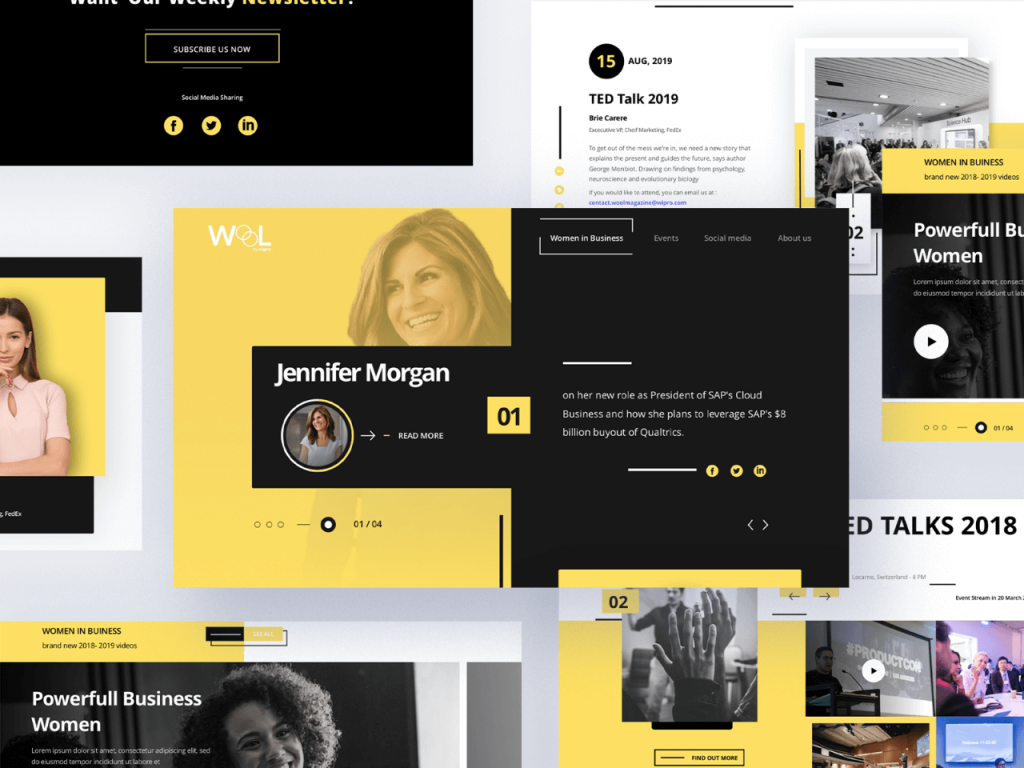 Wool Magazine UI - Free Sketch Resource | Sketch Elements