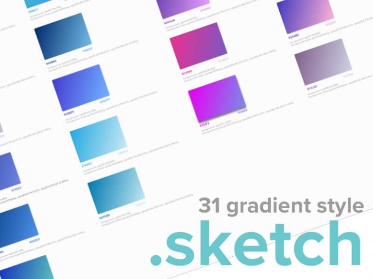 31 Gradient Style - Free Sketch Resource | Sketch Elements