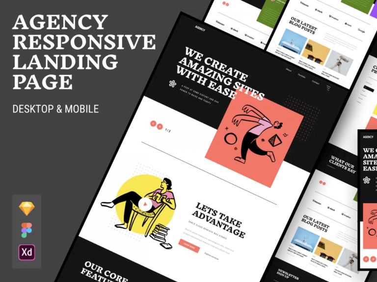 Sections - Landing Pages Wireframe Kit - Free Sketch Resource | Sketch ...