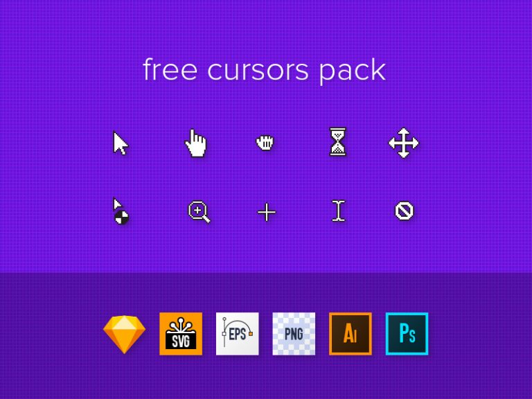Cursors Designs Pack - Free Sketch Resource | Sketch Elements