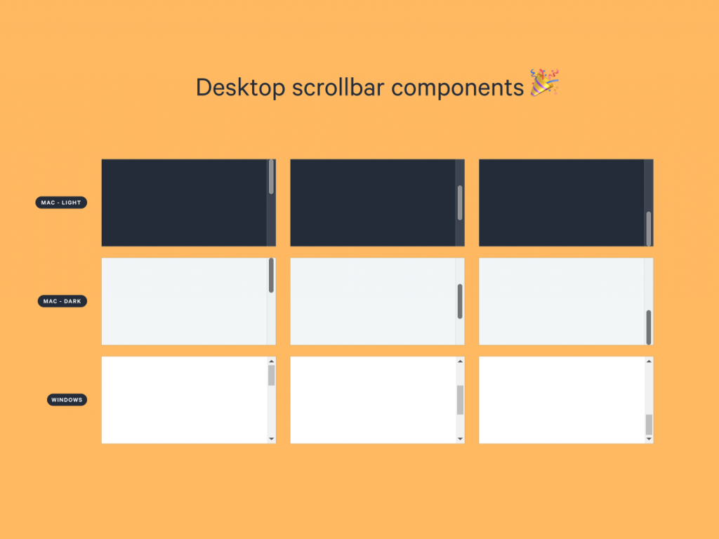 Desktop Scrollbar Components - Free Sketch Resource | Sketch Elements