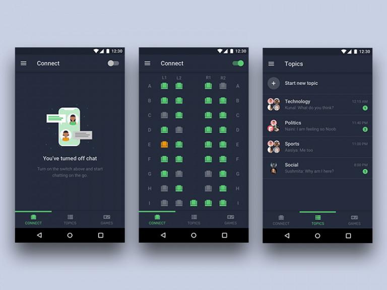 GOssip Chat App Concept - Free Sketch Resource | Sketch Elements