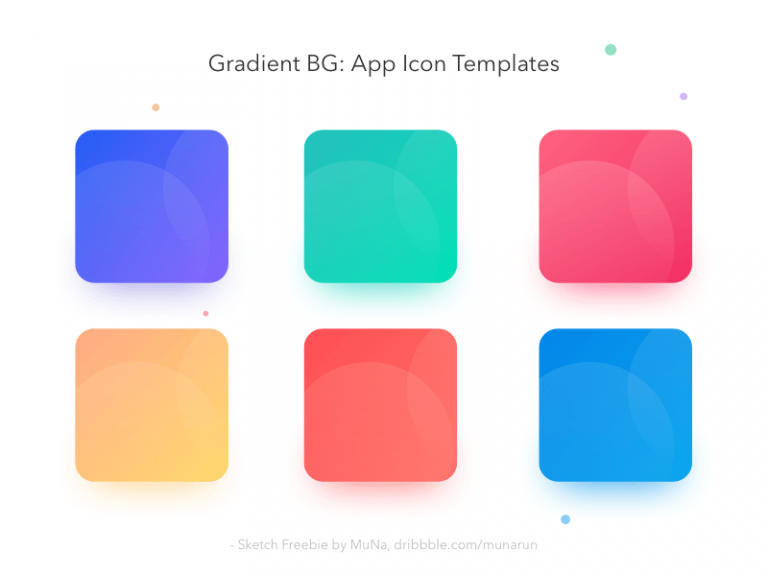 Gradient App Icon Templates - Free Sketch Resource | Sketch Elements