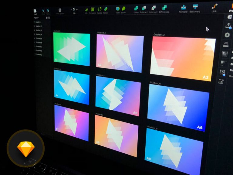 Gradients & Shapes Pack - Free Sketch Resource | Sketch Elements