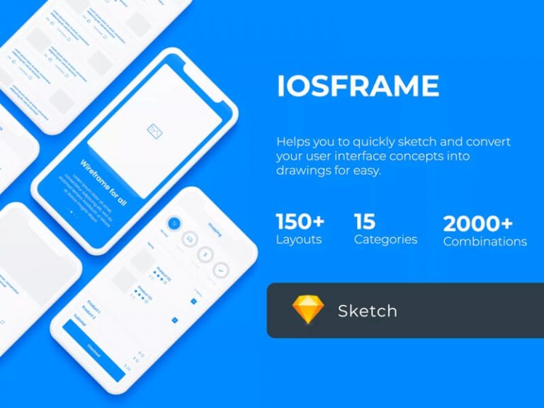 iOS Wireframe Mobile UI Kit - Free Sketch Resource | Sketch Elements