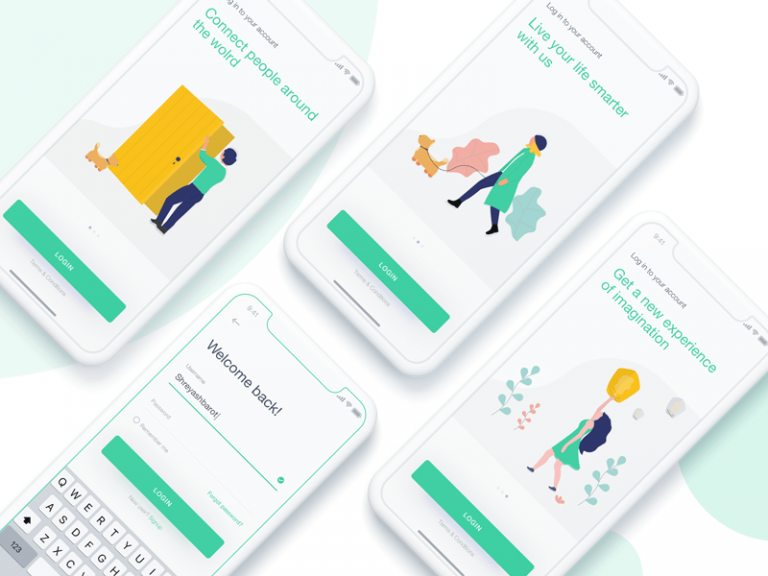 Login Illustrations - Free Sketch Resource | Sketch Elements