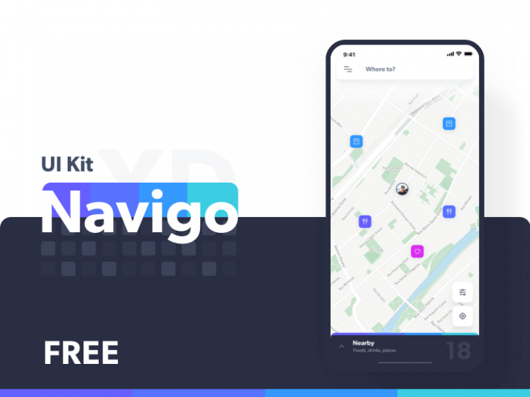 Navigation App UI Kit - Free Sketch Resource | Sketch Elements