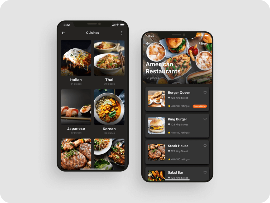 Restaurants App UI Design Free Sketch Resource Sketch Elements Restaurants App UI Design Free Sketch Resource Sketch Elements