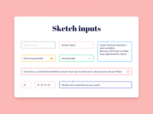 Sample Input Boxes - Free Sketch Resource | Sketch Elements