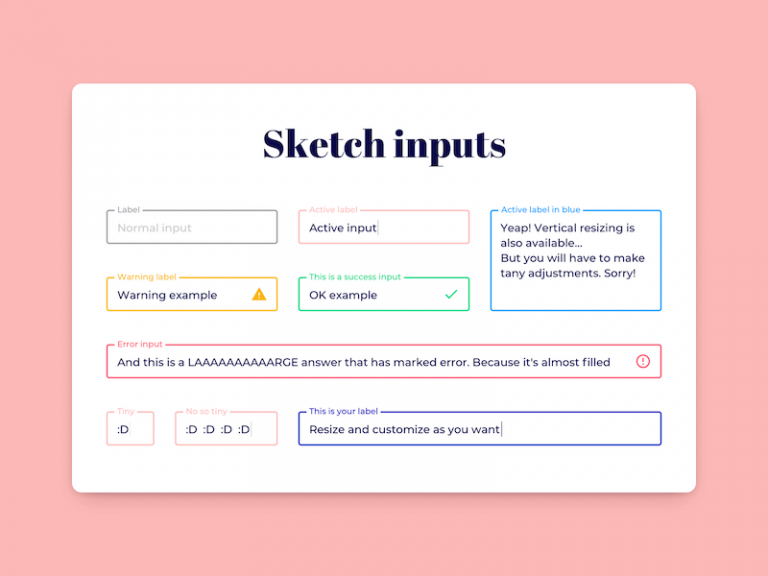Sample Input Boxes Free Sketch Resource Sketch Elements