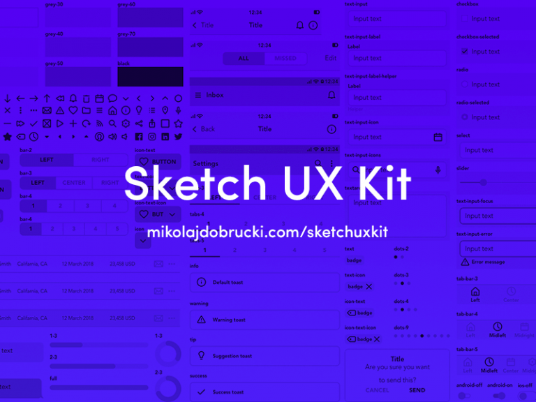 Ios Wireframe Mobile Ui Kit Free Sketch Resource Sketch Elements
