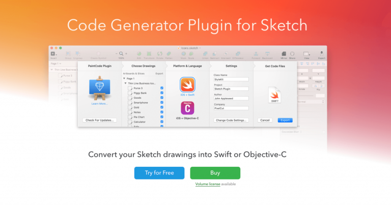 Code Generator Sketch Plugin | Sketch Elements