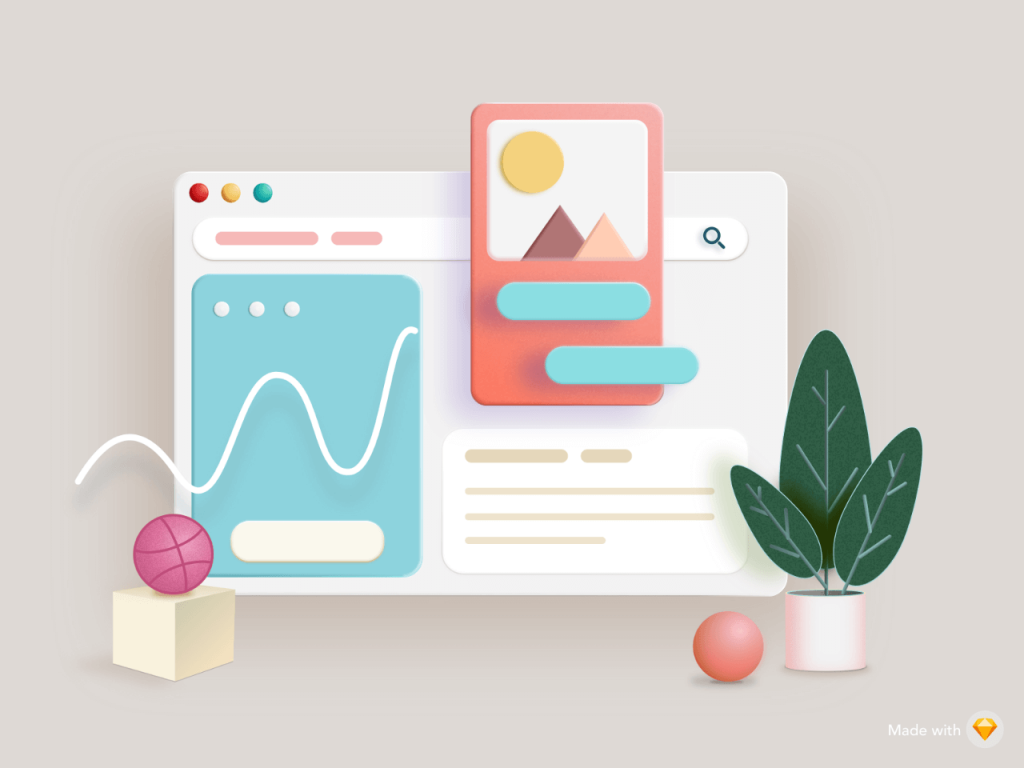 Exploration Dashboard Illustration - Free Sketch Resource | Sketch Elements