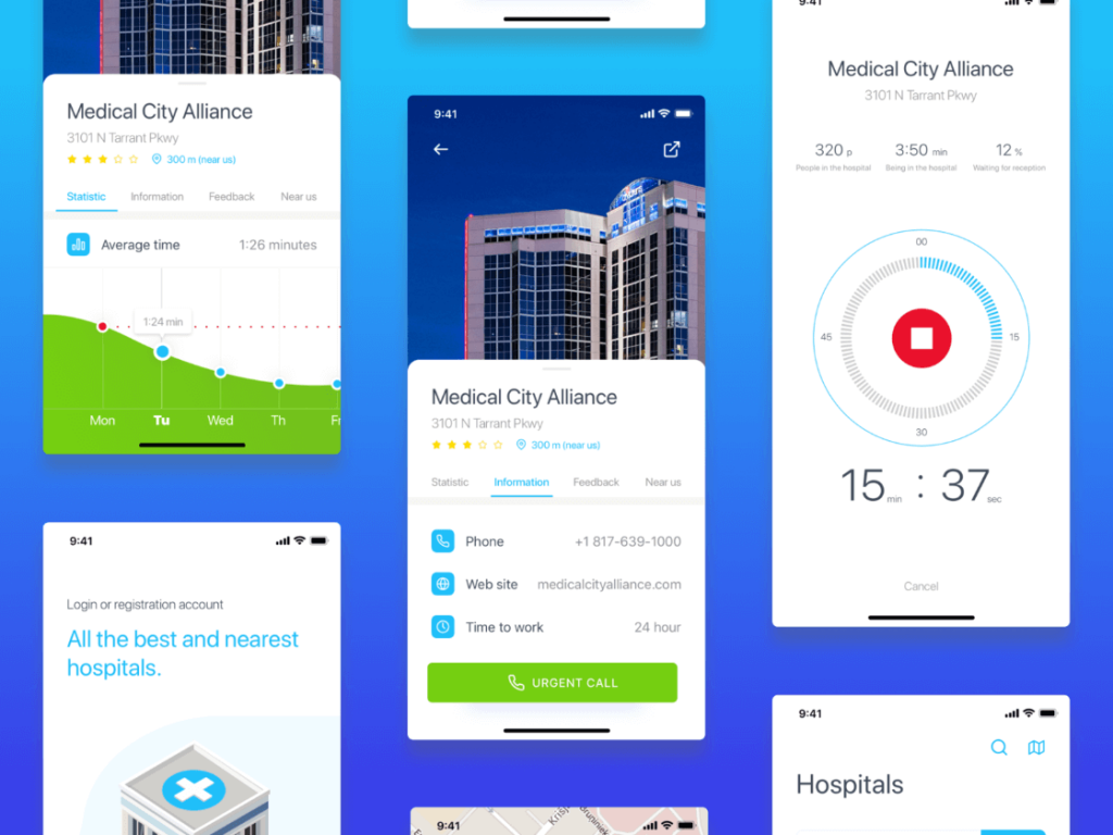 Hospitals & Clinics Rating App – Hospadviser - Free Sketch Resource ...