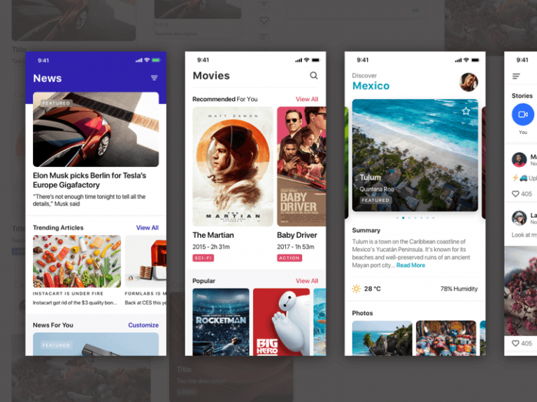 Card Kit with Auto Layout - Free Sketch Resource | Sketch Elements