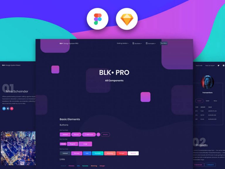 BLK Design System Pro - Free Sketch Resource | Sketch Elements