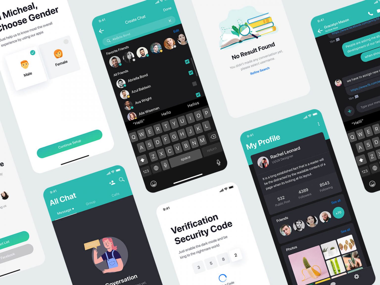Messaging App UI Kit - Free Sketch Resource | Sketch Elements