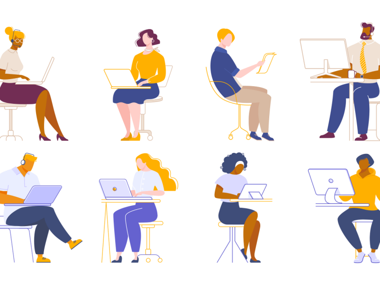 People Working Illustrations - Free Sketch Resource | Sketch Elements