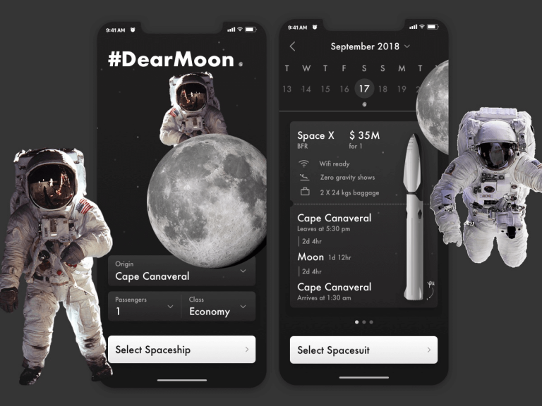 SpaceX App Concept - Free Sketch Resource | Sketch Elements