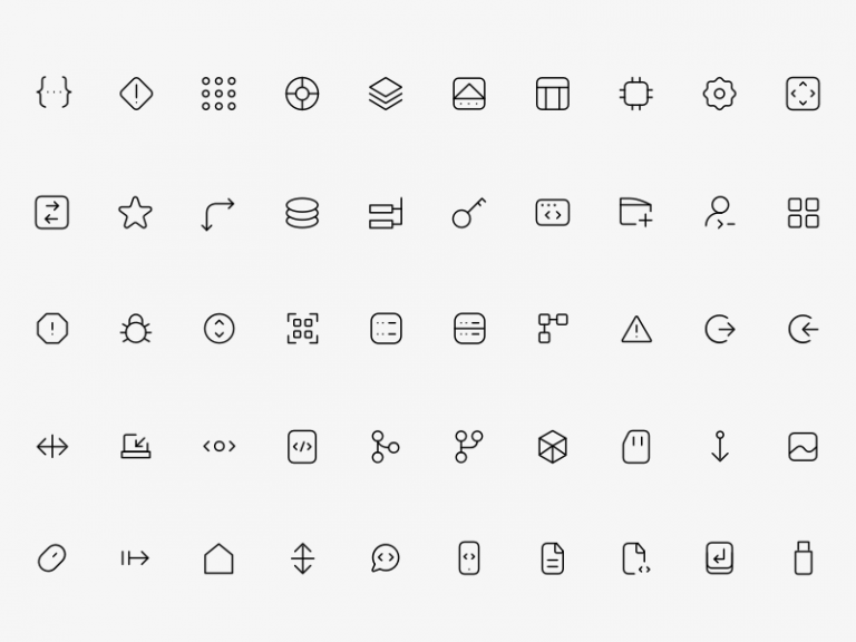 Developer Icon Set (+50) - Free Sketch Resource | Sketch Elements