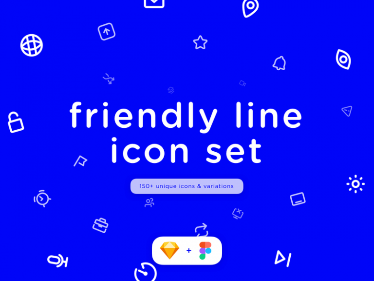 Friendly Line Icon Set - Free Sketch Resource | Sketch Elements