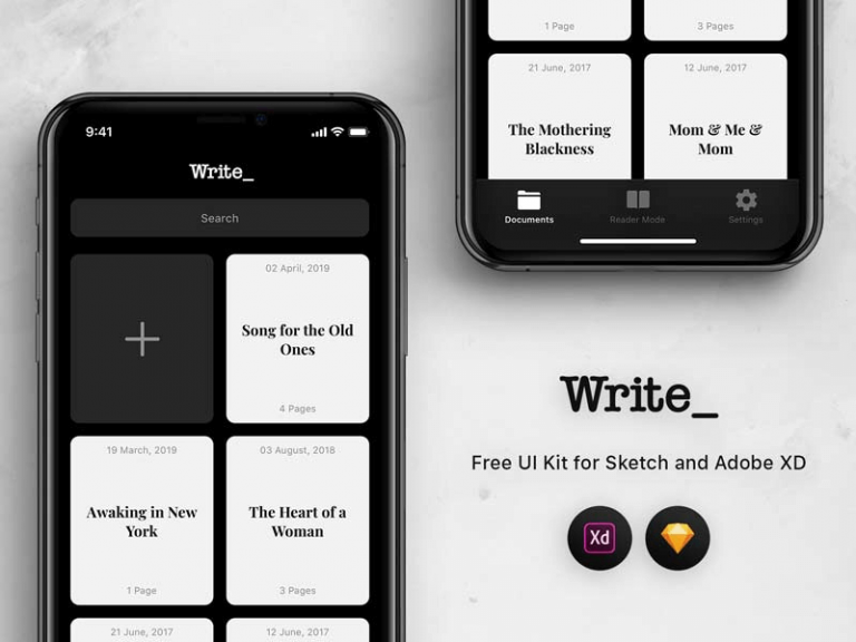 Notes App UI Kit - Free Sketch Resource | Sketch Elements