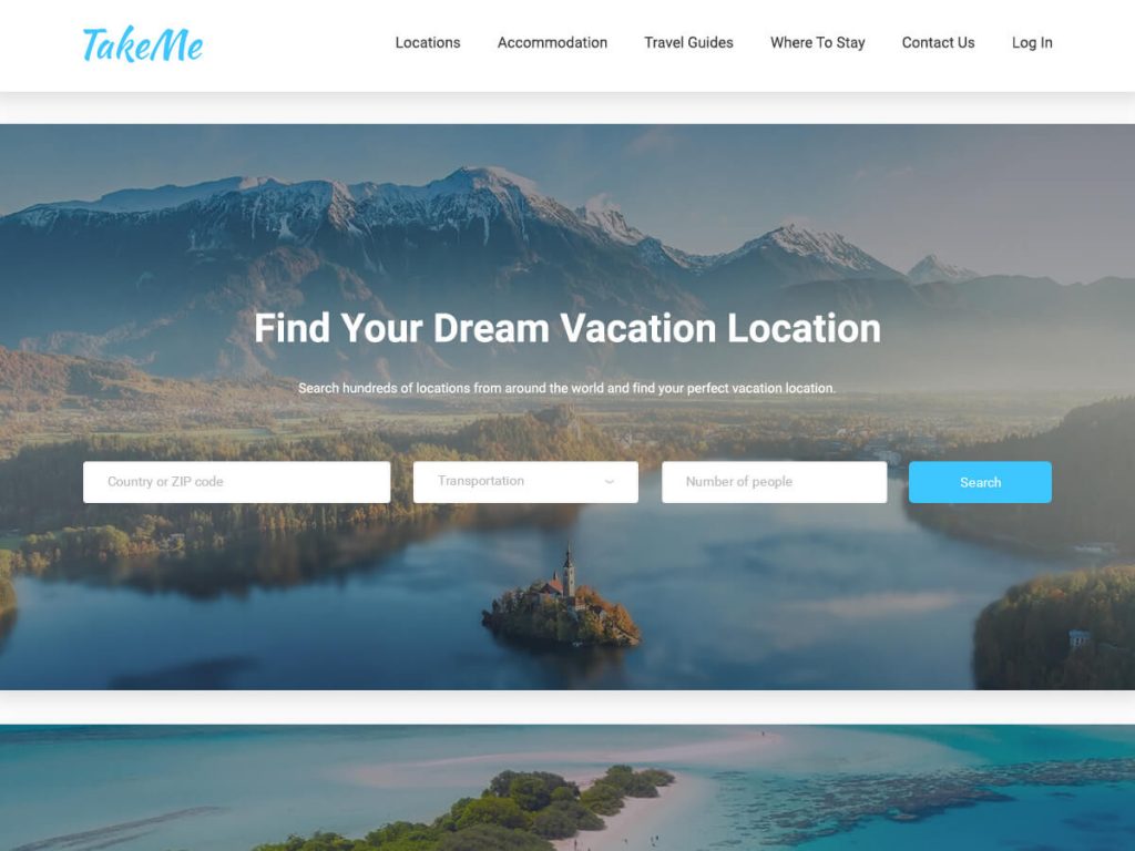 Travel Website UI Kit - Free Sketch Resource | Sketch Elements