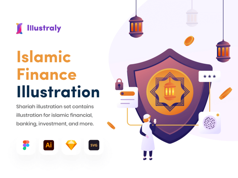 Islamic Finance Illustration Set - Free Sketch Resource | Sketch Elements