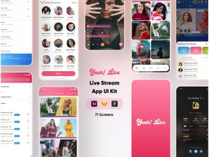 Streaming App UI Kit - Free Sketch Resource | Sketch Elements